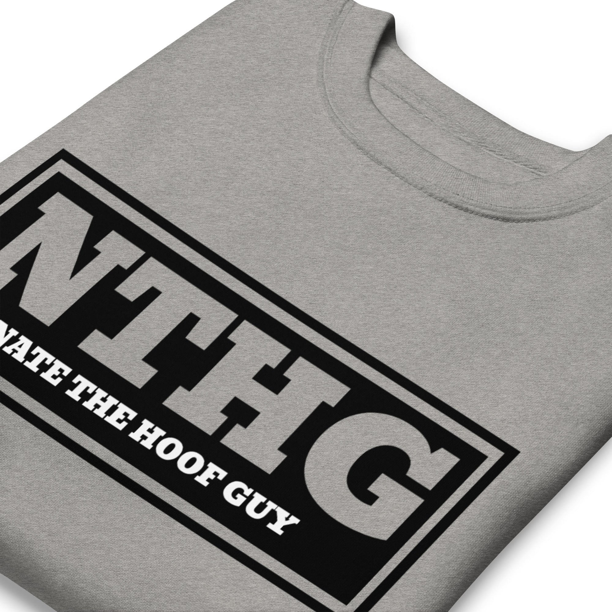 Unisex Premium Crewneck Sweatshirt - black logo – Nate the Hoof Guy